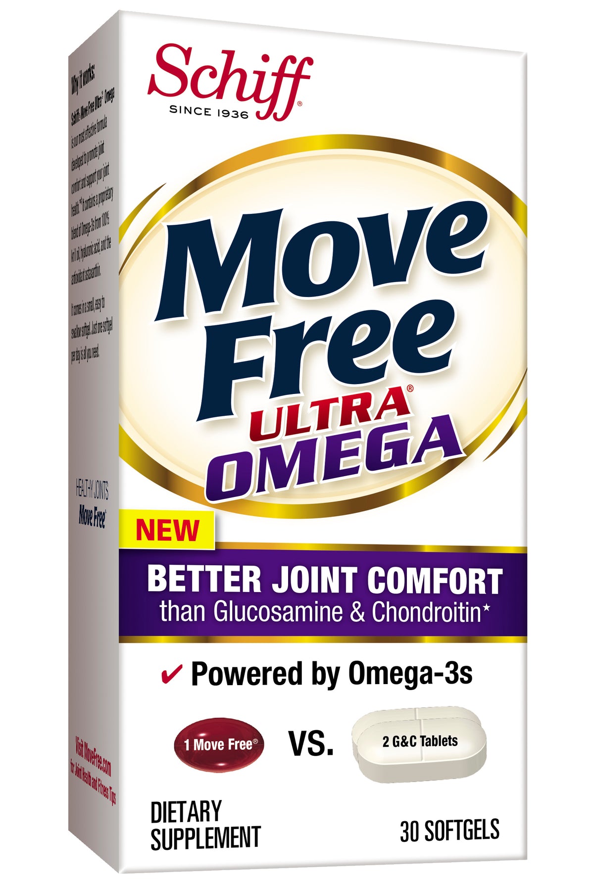 Move Free Ultra Omega Joint Comfort + Krill Oil and Hyaluronic Acid So ...